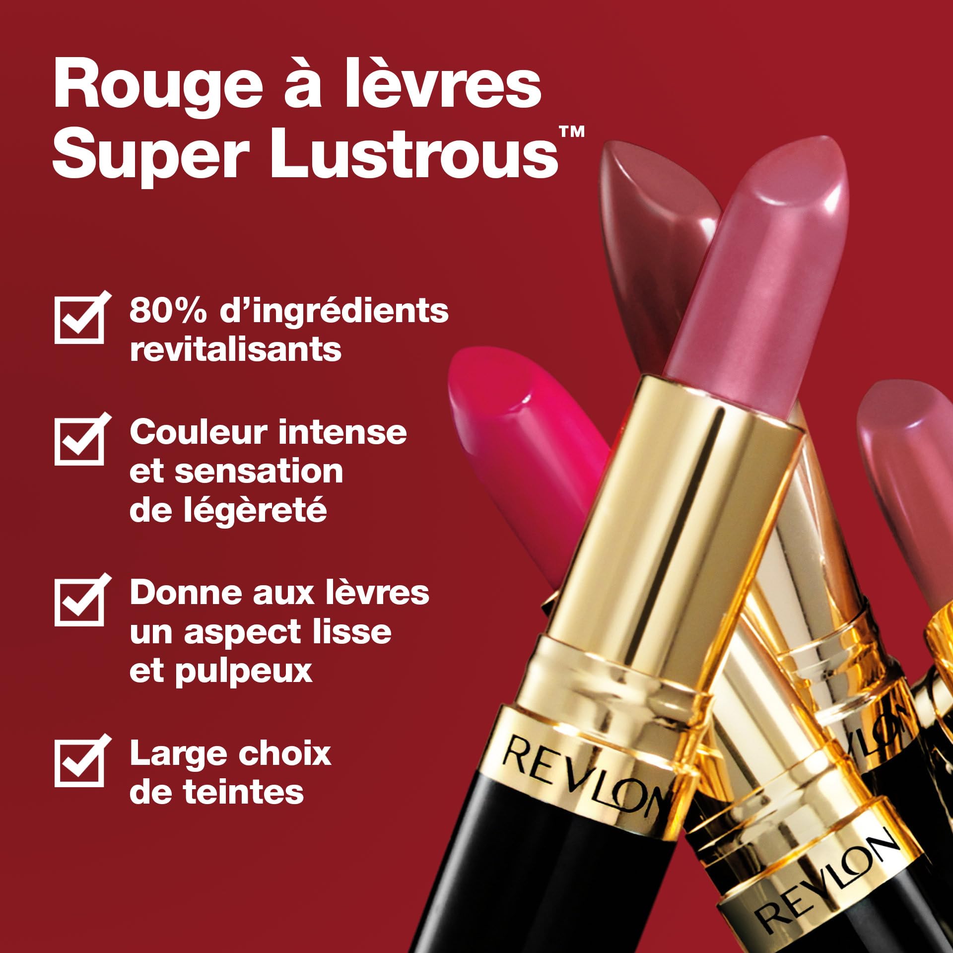 Lipstick by Revlon, Super Lustrous Lipstick, High Impact Lipcolor with Moisturizing Creamy Formula, Infused with Vitamin E and Avocado Oil, 720 Fire and Ice