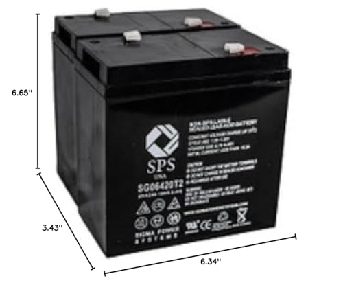 SPS Brand 6V 42Ah Replacement Battery for Tork 175LL (2 Pack)