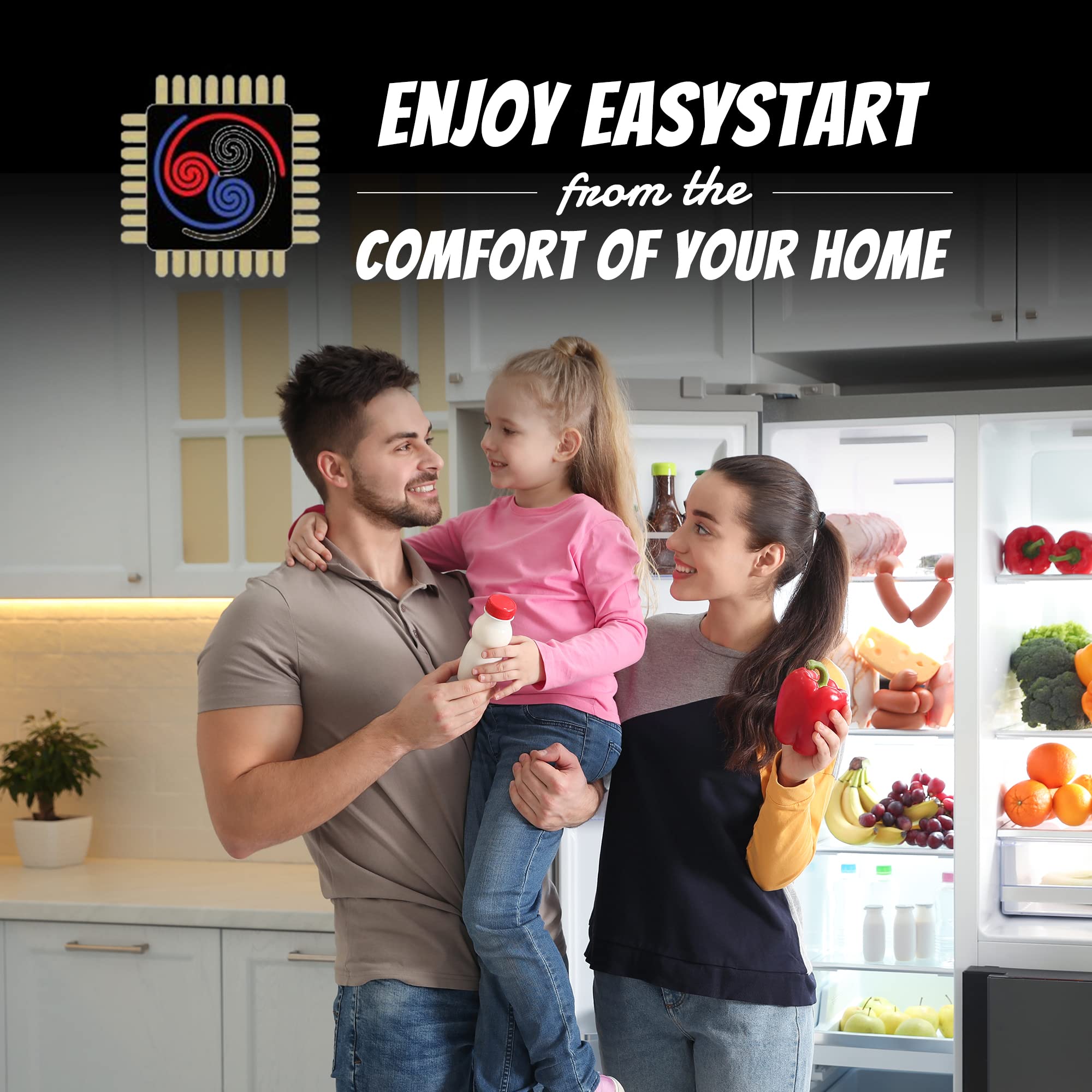 EasyStart Micro-Air 368 Advanced Soft Starter (ASY-368-X72-BLUE), Air Conditioner Soft Start Works with Generator, Start Air Conditioners at Less Power, Automotive & RV Use, 6 Ton Compressor
