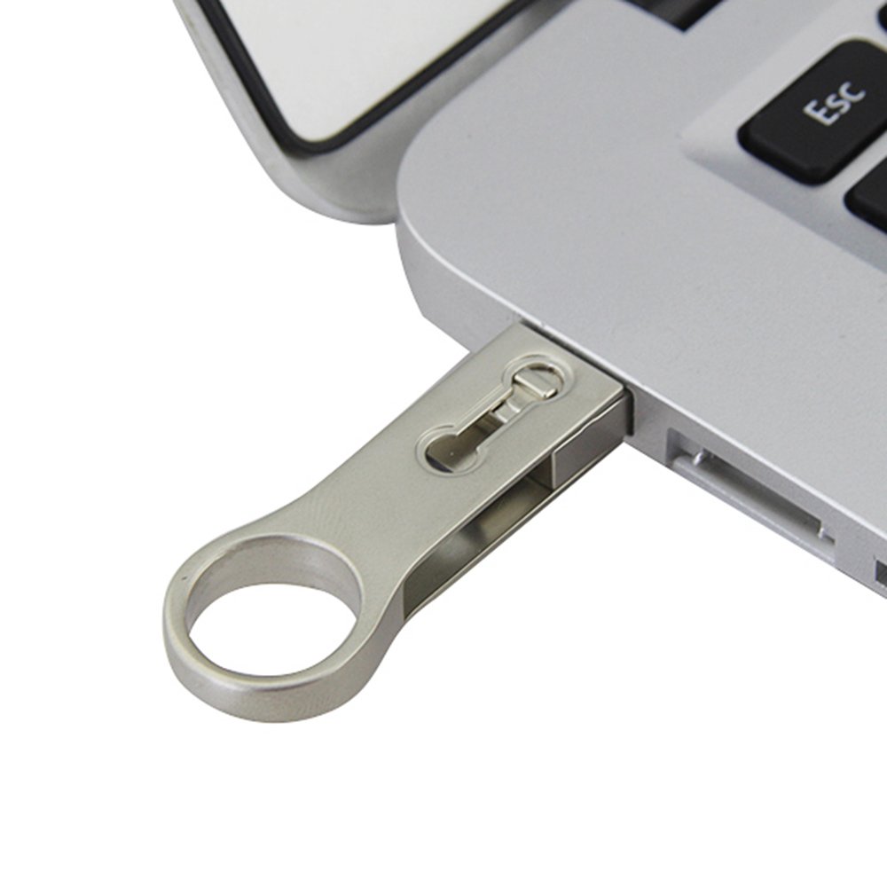 Usbkingdom 32GB USB 3.0 Type C Dual OTG Flash Drive,Waterproof Metal Key Ring USB-C USBC Thumb Drive Memory Stick for New Macbook Pro, Samsung Galaxy S8,S8 Plus,Note 8, LG G6,V30, Google Pixel XL