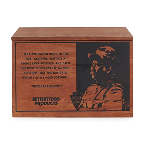 Better Wood Products Limited Edition Protect The Parks Series All Natural Fatwood Fire Starter Sticks, 13 Pound Wooden Crate, Glacier