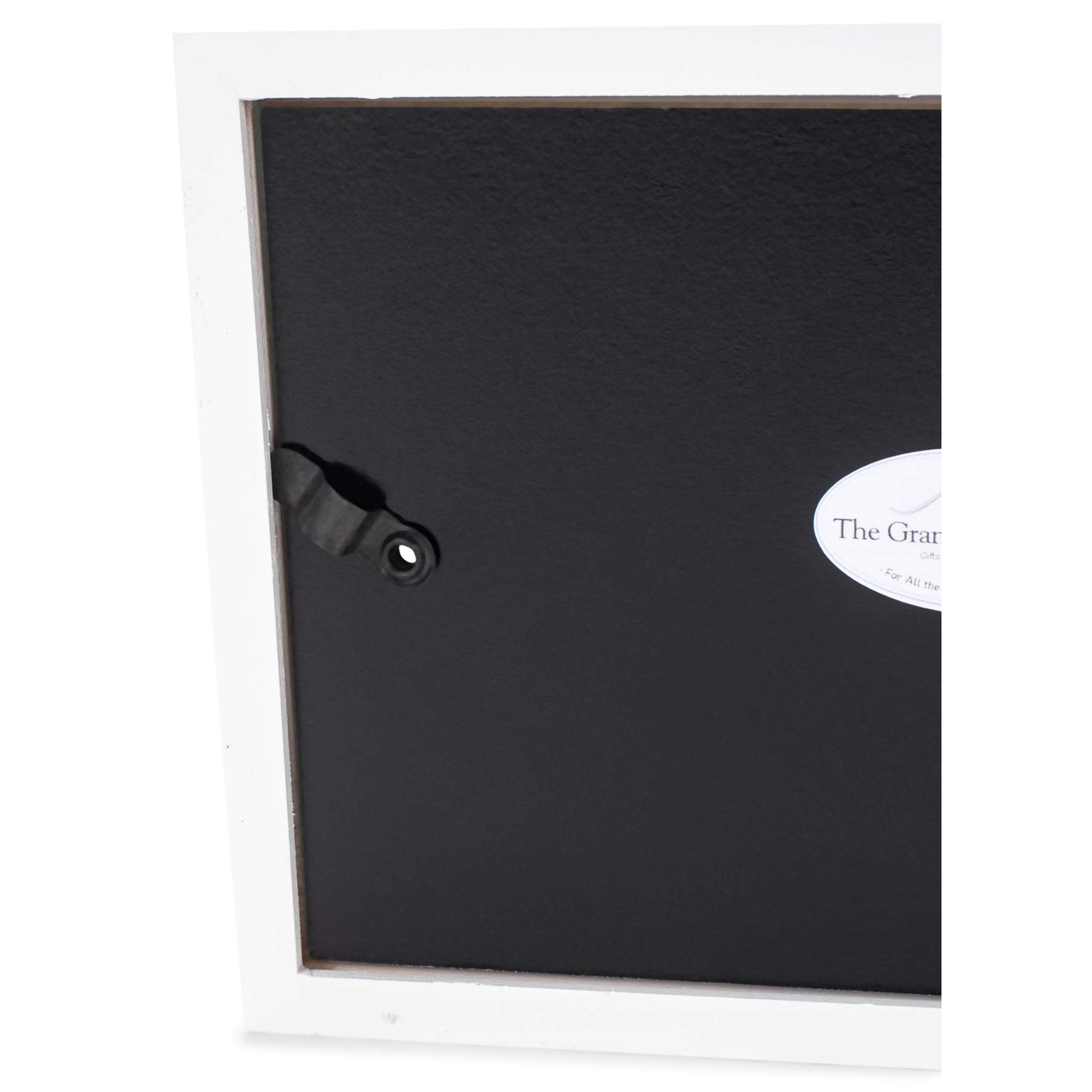 The Grandparent Gift Co. First Great - Grandchild Picture Frame- White Double Hinged Tabletop Photo Frame Holds 4"x6" Pictures or Ultrasounds- Includes Beautiful Sentiment/Poem