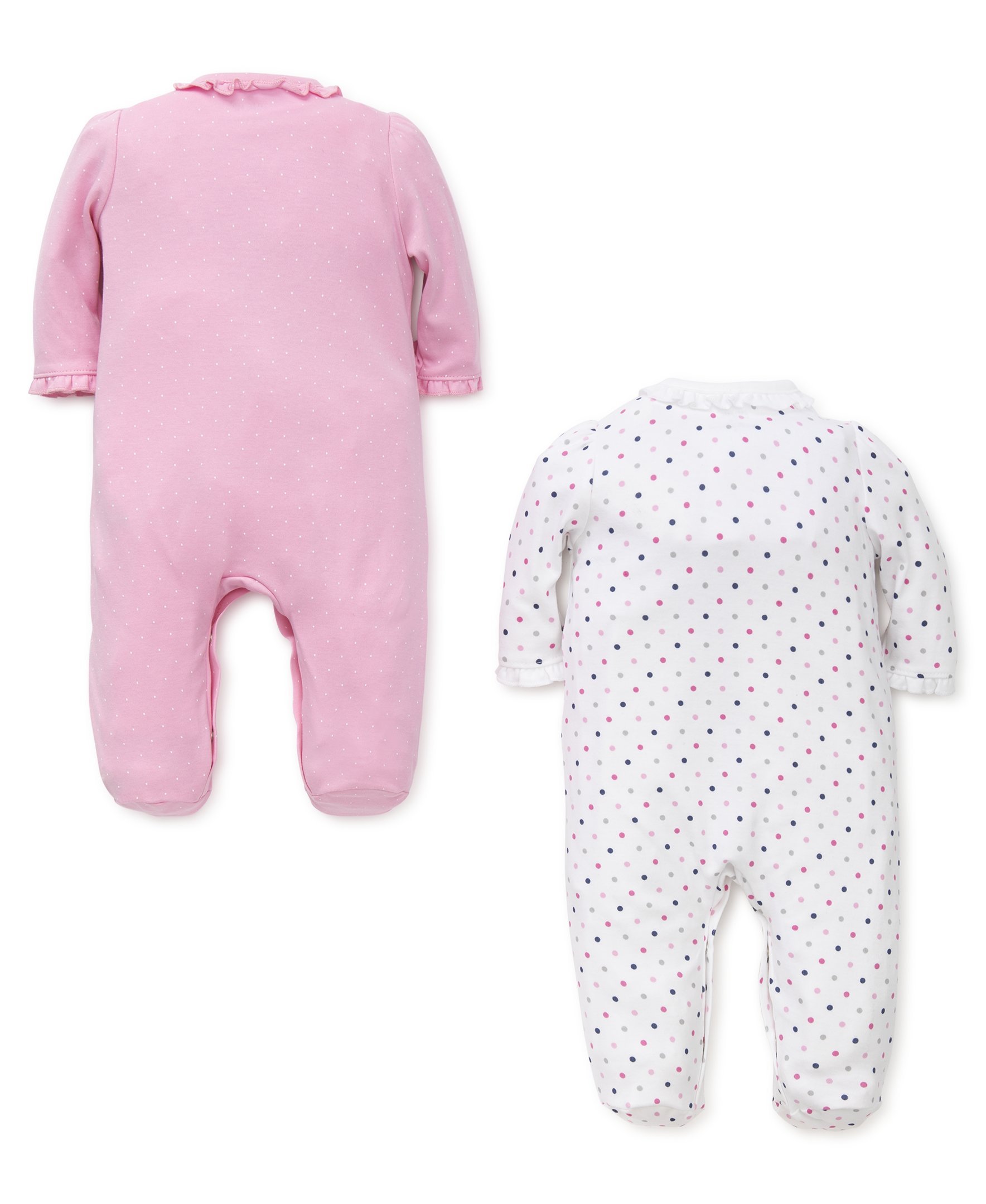 Little Me baby girls 2 Pack Footie, Pink/Multi, Preemie US