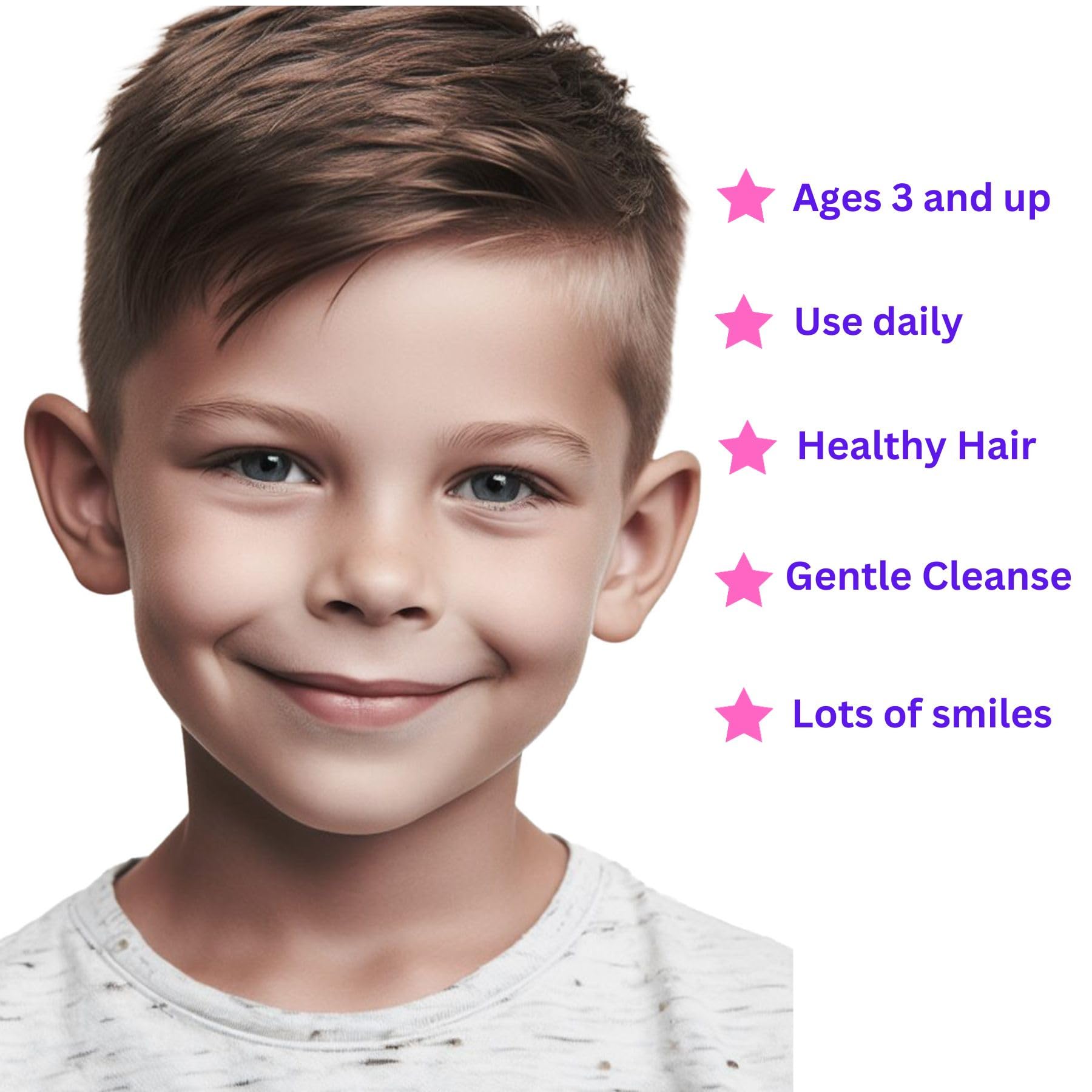 Kids & Toddlers Gentle Daily Shampoo โ 8 oz Tear-Free Cleanser for Sensitive Scalps