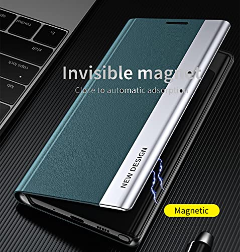 CCSmall for Xiaomi Redmi Note 10 4G (NOT 5G) Bracket Pagnetic Leather Cover for Xiaomi Redmi Note 10S TPU Shockproof Protection Flip Phone Case for Xiaomi Redmi Note 10 4G/Redmi Note 10S CX Black