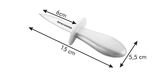 Tescoma 421080 Presto Seafood Oyster Opener, Stainless Steel, Pearl White
