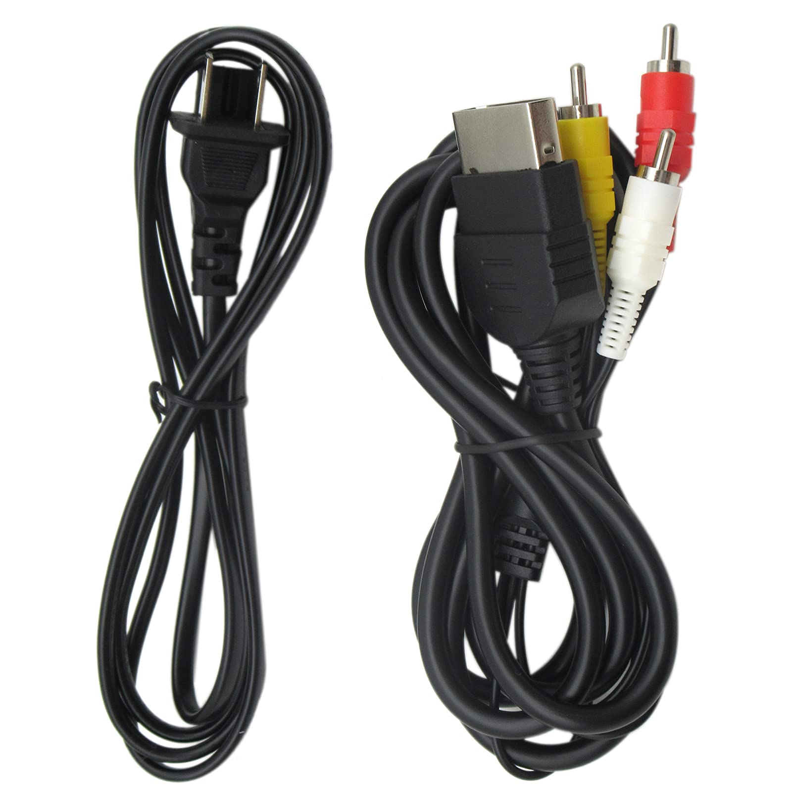 Gxcdizx Audio Video RCA AV Cable and AC Power Supply Adapter Cord for Xbox Game