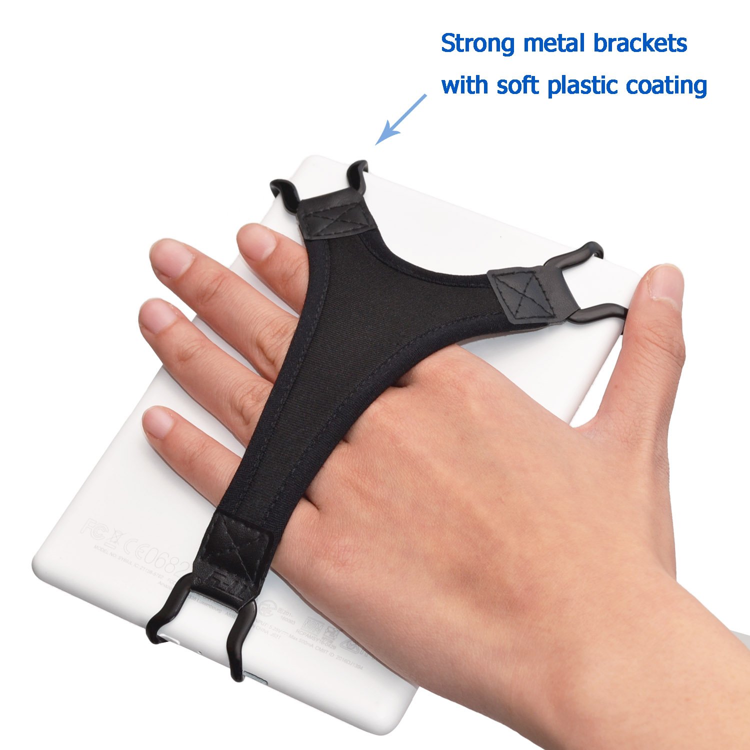 TFY Security Hand Strap Holder Finger Grip Compatible with Kindle E-Readers - Kindle e-Reader 6Inch / Kindle Paperwhite/Voyage/Oasis/Nook GlowLight Plus/Sony PRS-300 / PRS-350 (Black)