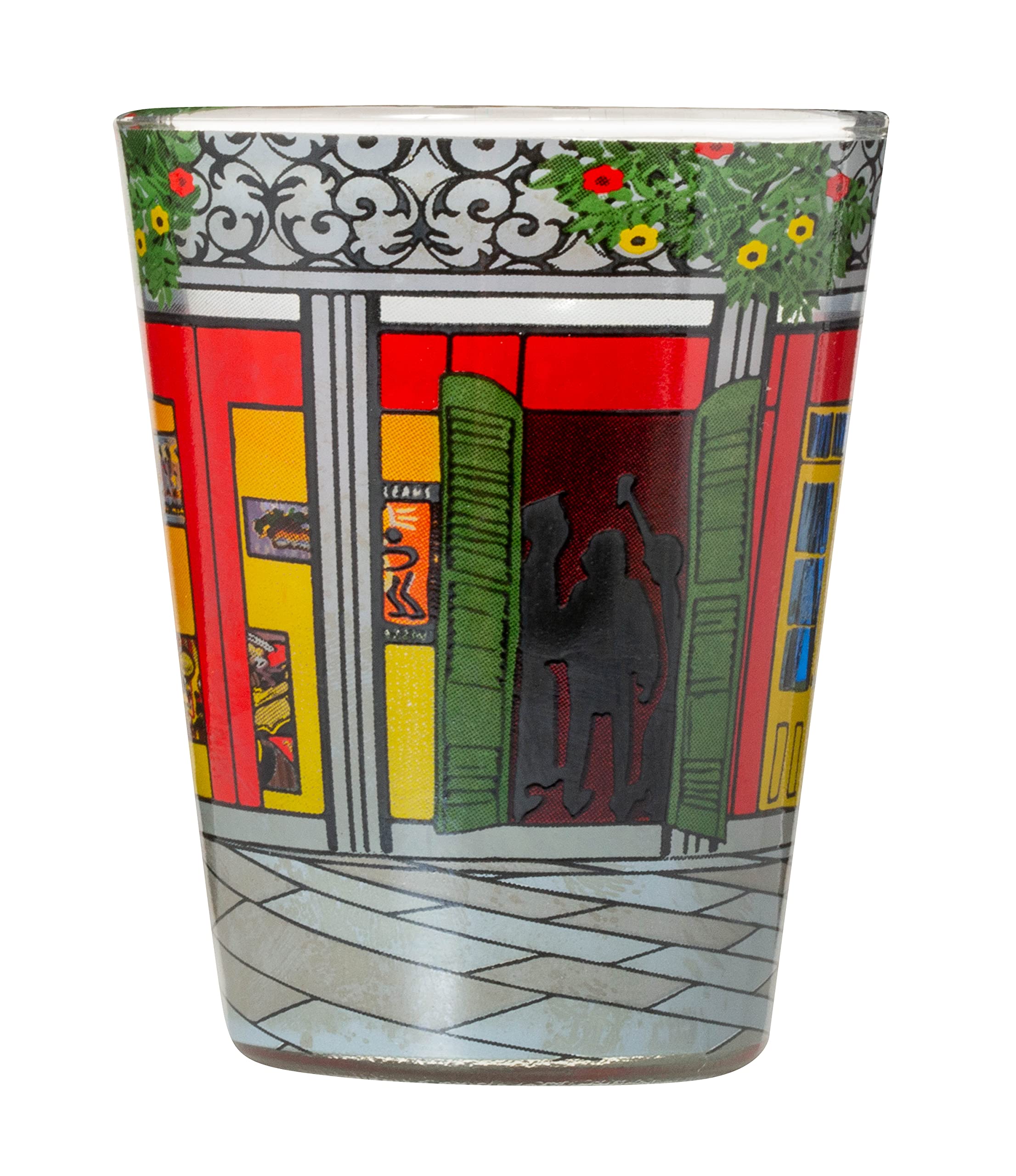 Artisan Owl New Orleans Jazz Brass Band Full Wrap Souvenir Shot Glass