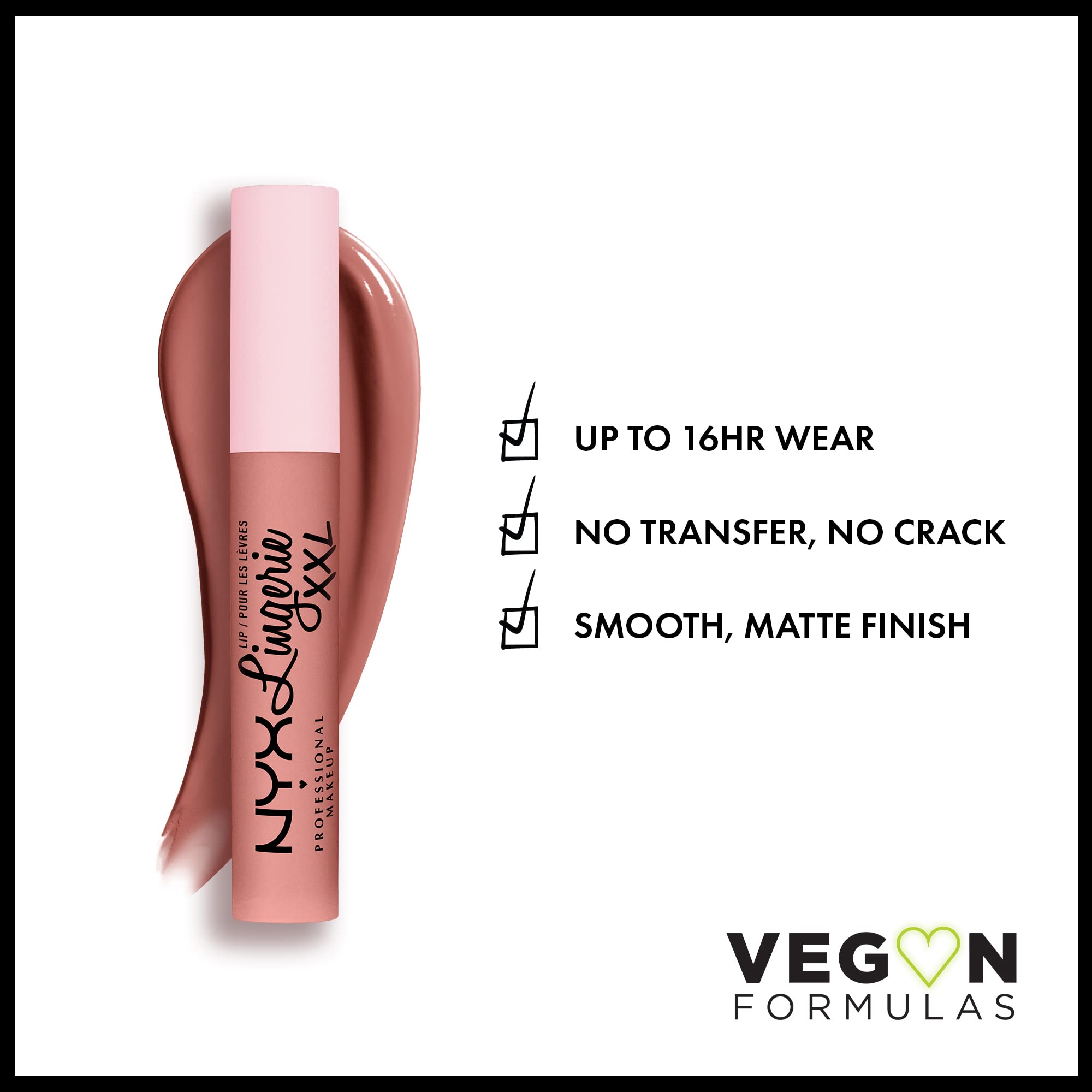 NYX PROFESSIONAL MAKEUP Lip Lingerie XXL Matte Liquid Lipstick - Undress'd (Pink Nude)