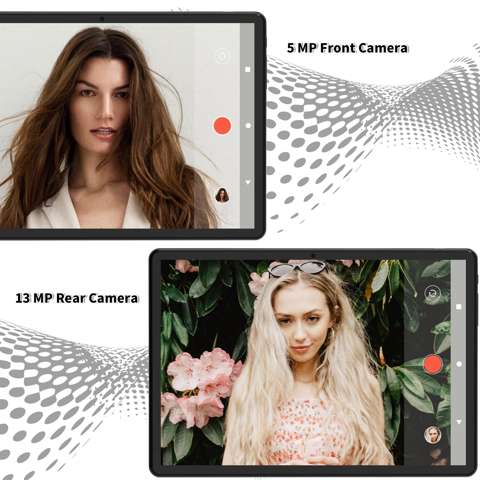 Android Tablet 10.1 inch Tablet Latest Update Octa-Core Processor with 64GB ROM+4GB RAM Storage, 13MP Camera, 9 Hours Larger Battery, Bluetooth, WiFi, GPS, 512GB Expand Support, IPS Full HD Display