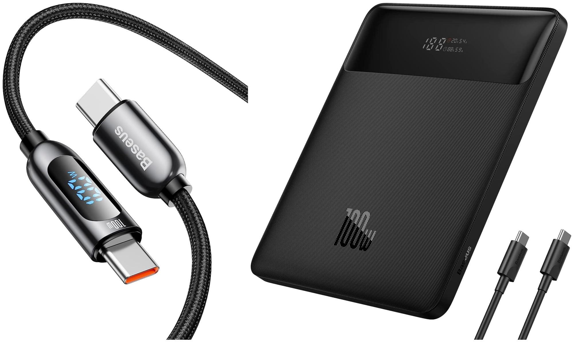 Baseus PD 100W USB C to USB C Cable Laptop Power Bank