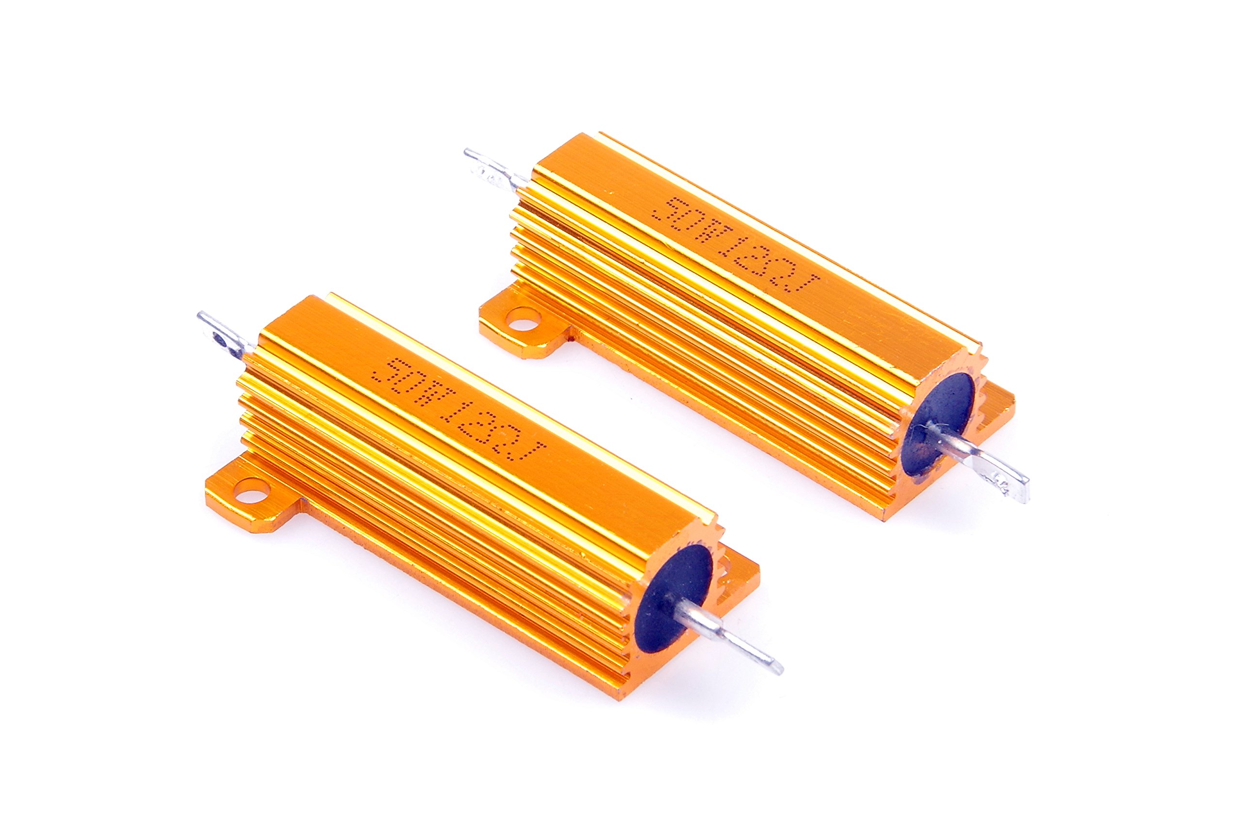 LM YN 50 Watt 12 Ohm 5% Wirewound Resistor Electronic Aluminium Shell Resistors Gold (Pack of 2)