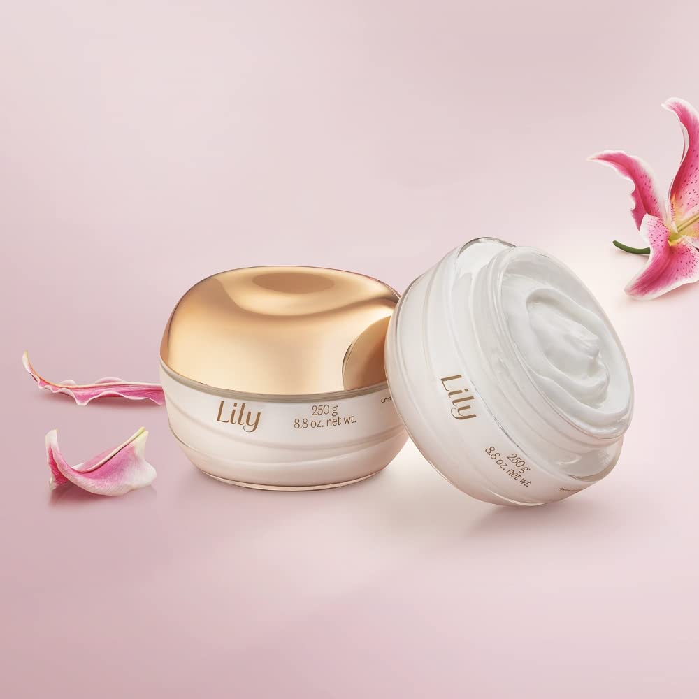 O BOTICARIO Lily Satin Hydrating Body Cream, 24 Hour Fragranced Body Butter for Dry Skin, 8.8 Ounce