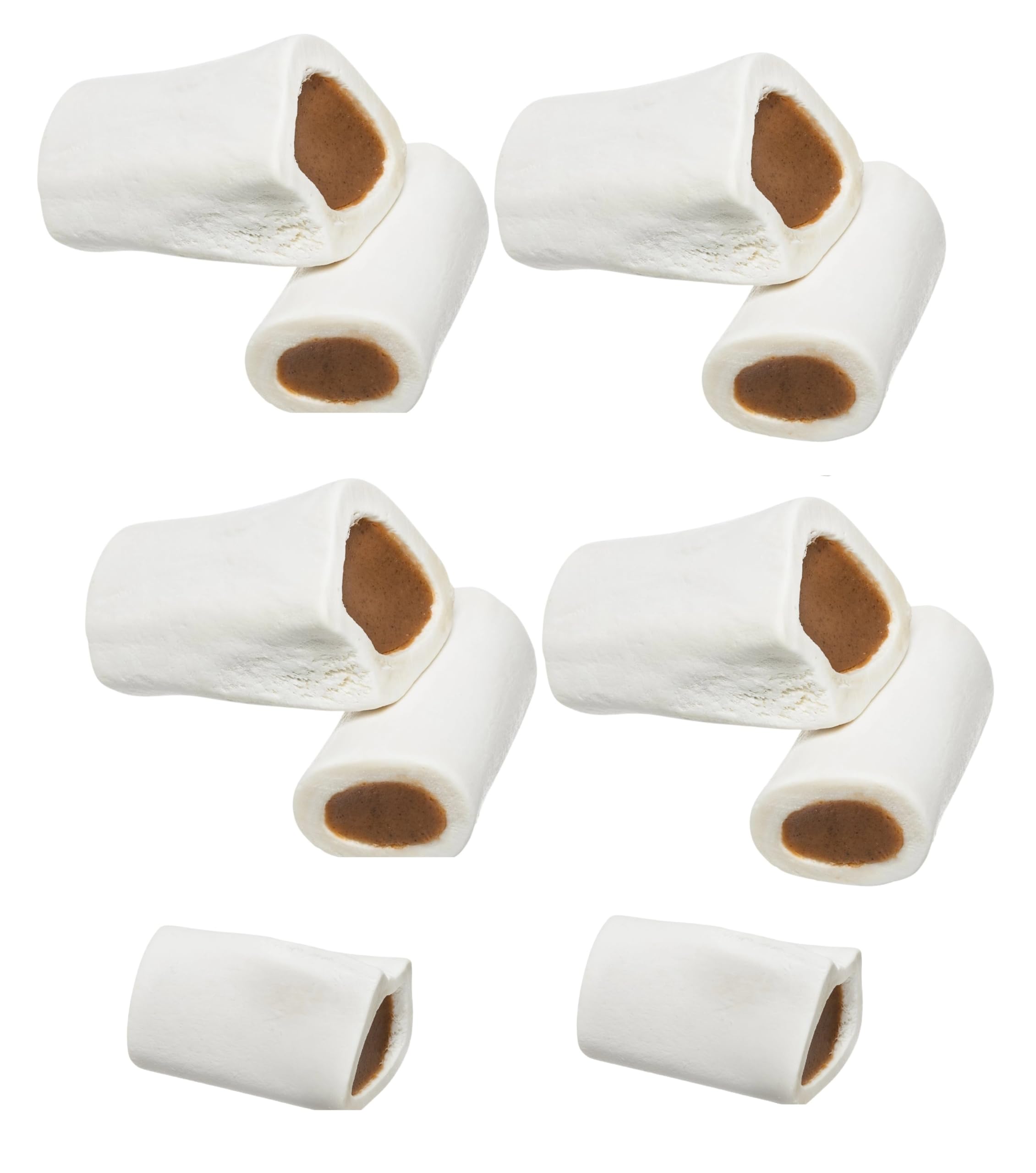 MPP Stuffed Bully Shin Bones 4 Inch Refillable Nutritious Hard Dog Dental Care Chews (2 Bones)