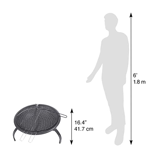 Blue Sky Outdoor Living WBPFP22 21.25” Round Folding Leg Portable Wood Fire Pit
