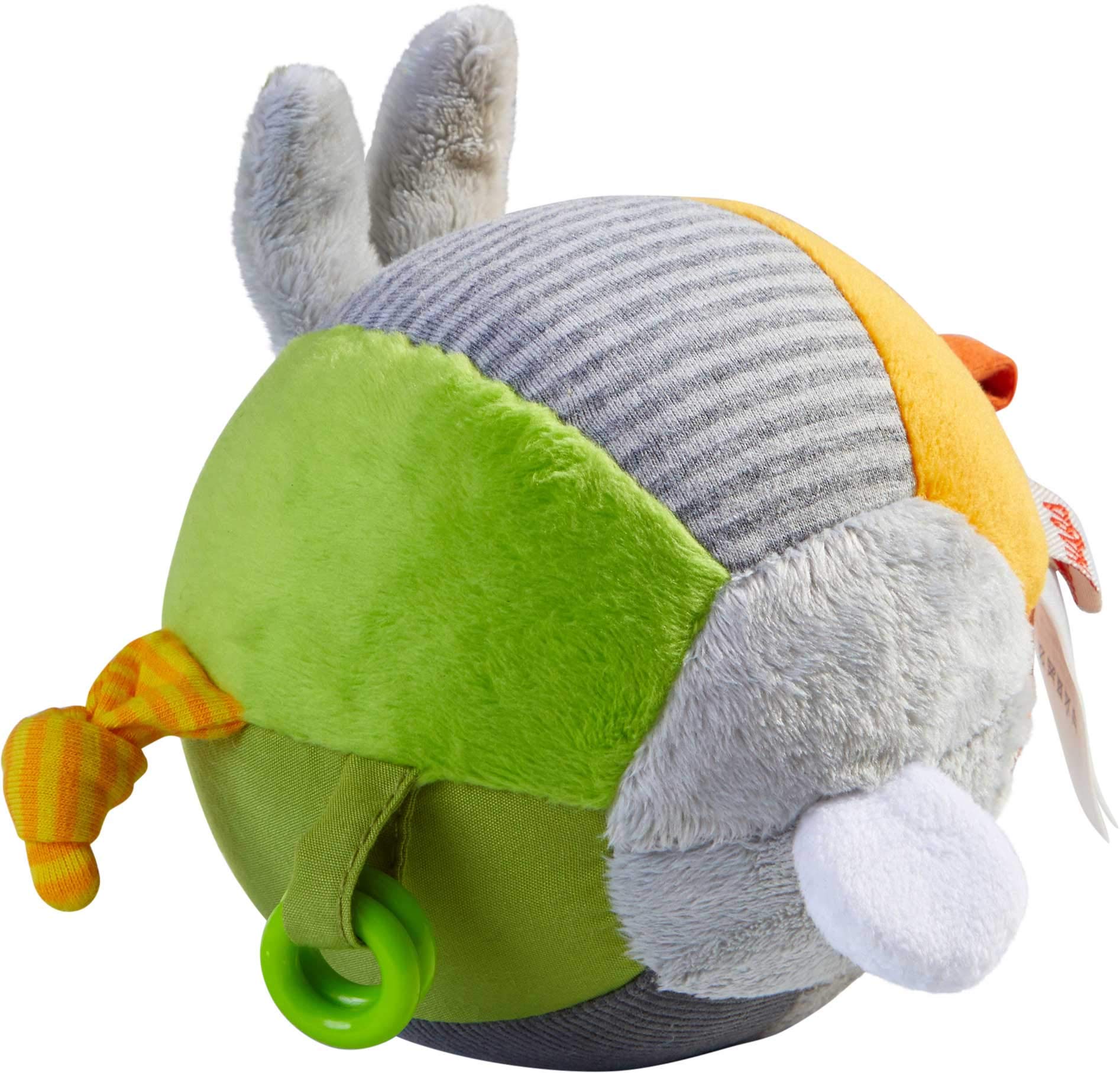 HABA Bunny Ball with Crinkle Ears, Textured Fabric and Rattling Effects