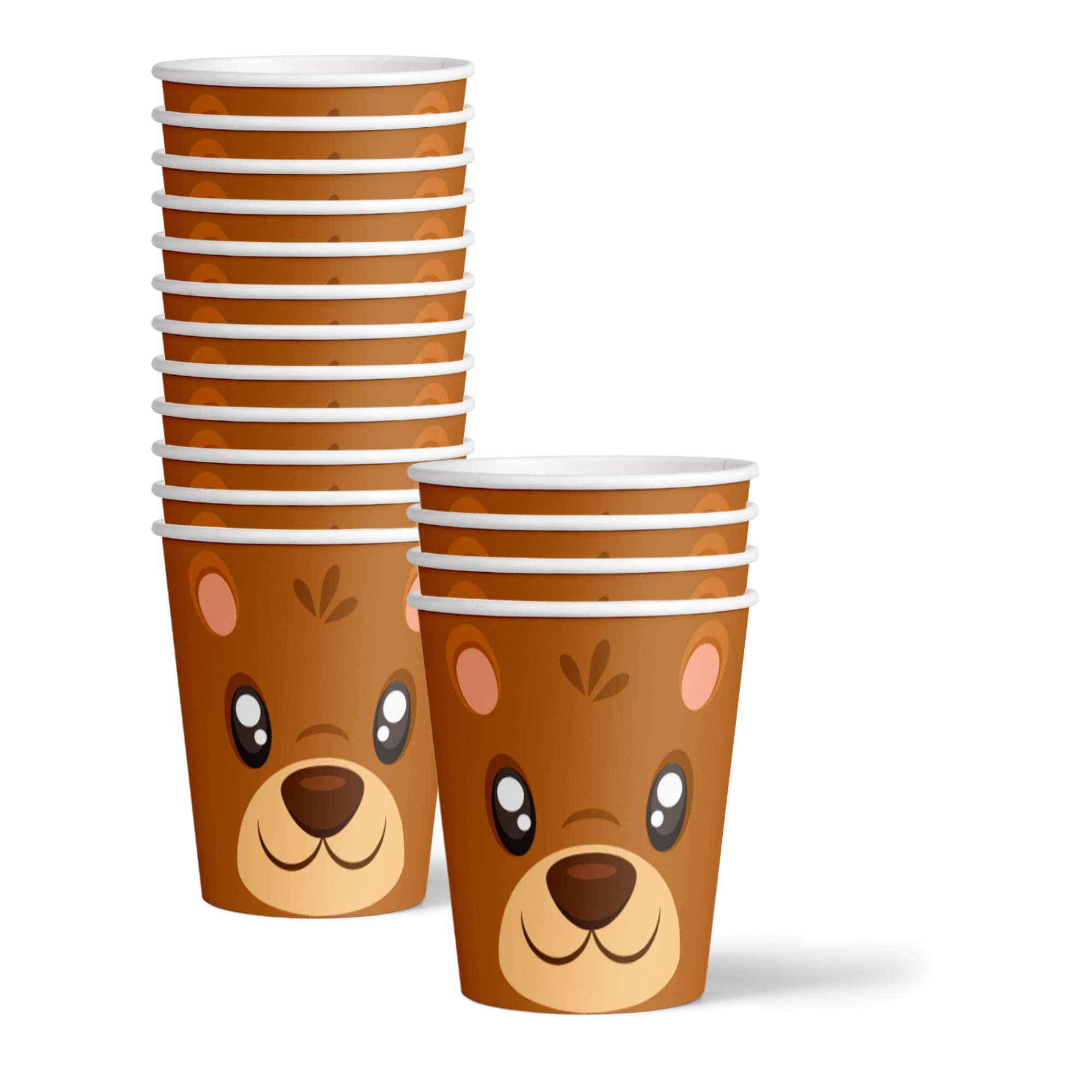 Bear Birthday Party Supplies Set Plates Napkins Cups Tableware Kit for 16