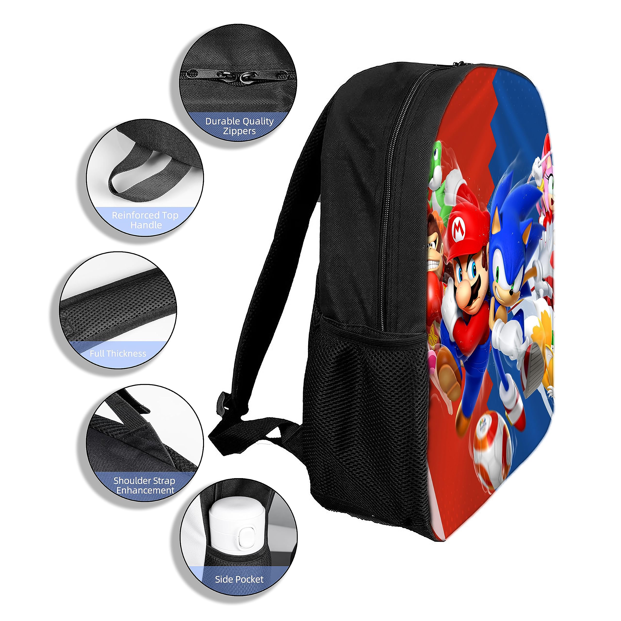 Artoon Backpack 3D Printing Bookbag High Capacity Multifunction Durable Casual Daypack for Boys Girls HS-04