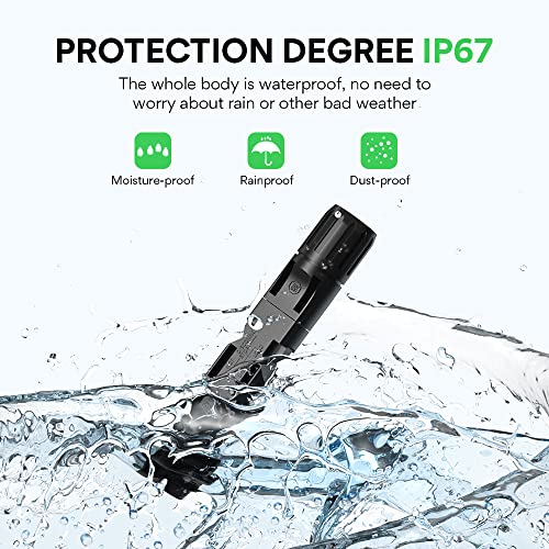Bateria Power 12PCS Solar Cable Connectors, Male&Female IP67 Waterproof Solar Panel Connectors with Spanners