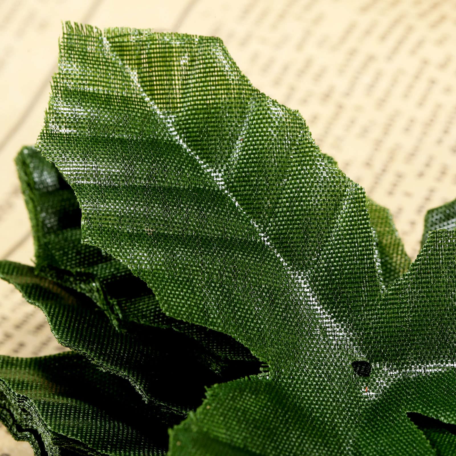 dophee 50Pcs Artifical Leaves Rose Flower Leaf Wedding Bouquet Garden Home Decor Crafts - Green