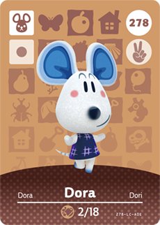 Dora - Nintendo Animal Crossing Happy Home Designer Amiibo Card - 278