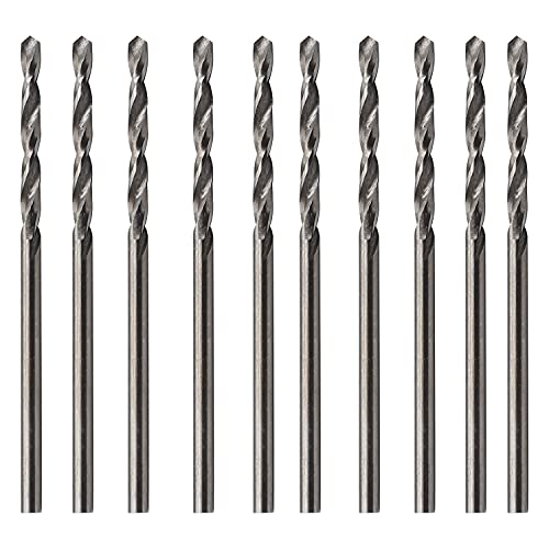 Bettomshin High Speed Steel Straight Shank Twist Drill Bits Set Power Tools Grinding Process 2.2mm Drill Diameter 10Pcs