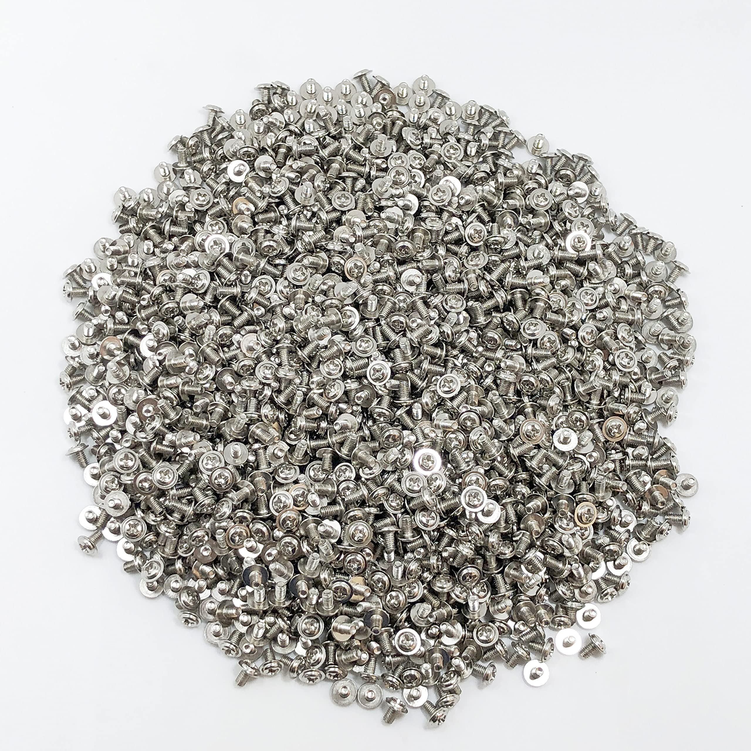 Bfenown 100 pcs M3x5 Silver Round Head PC Mounting Computer Screws Computer Case Fixed Motherboard Screw