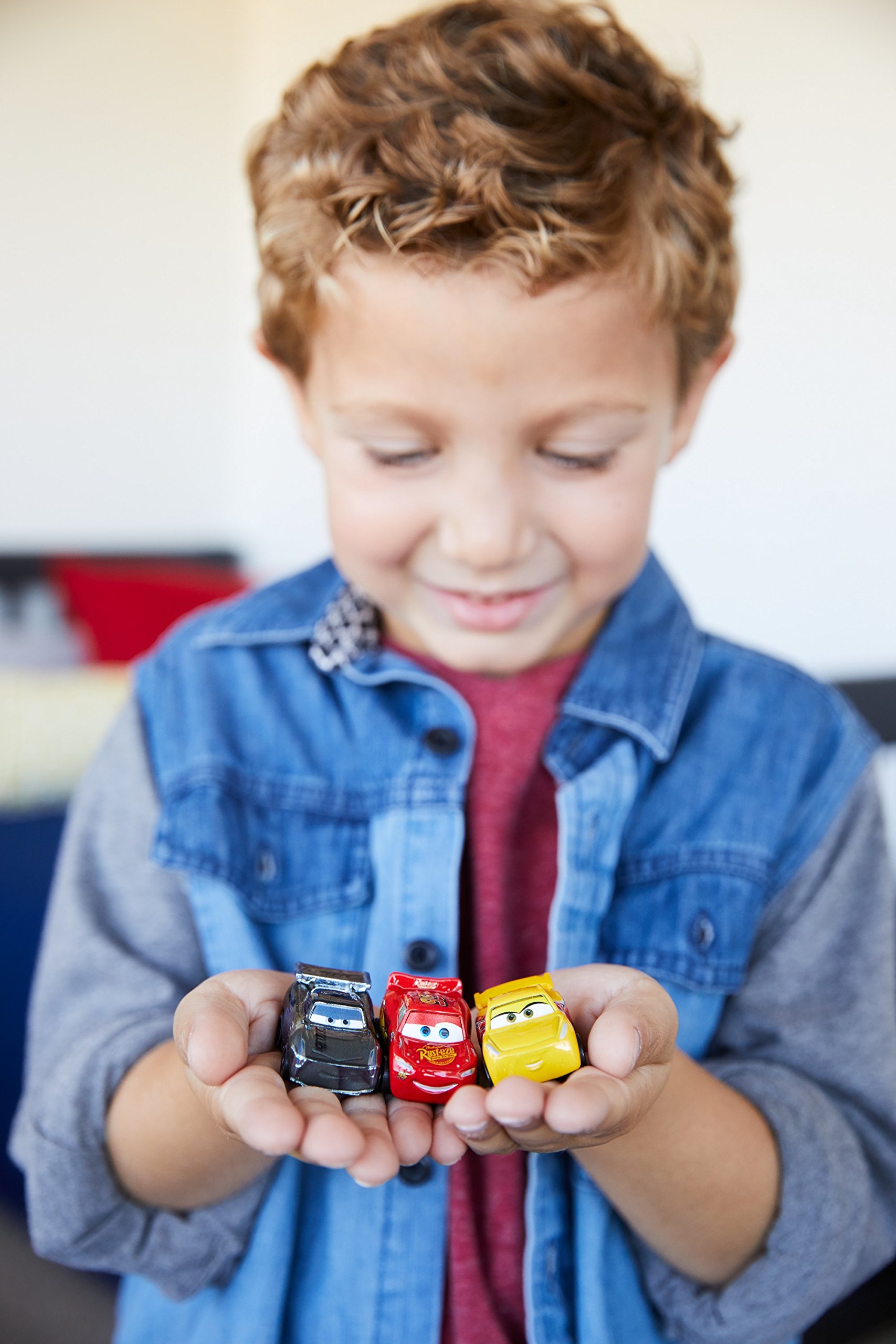 Disney Car Toys Mini Racers Vehicles, 3 Pack - Mater, Ramone, Red Exclusive