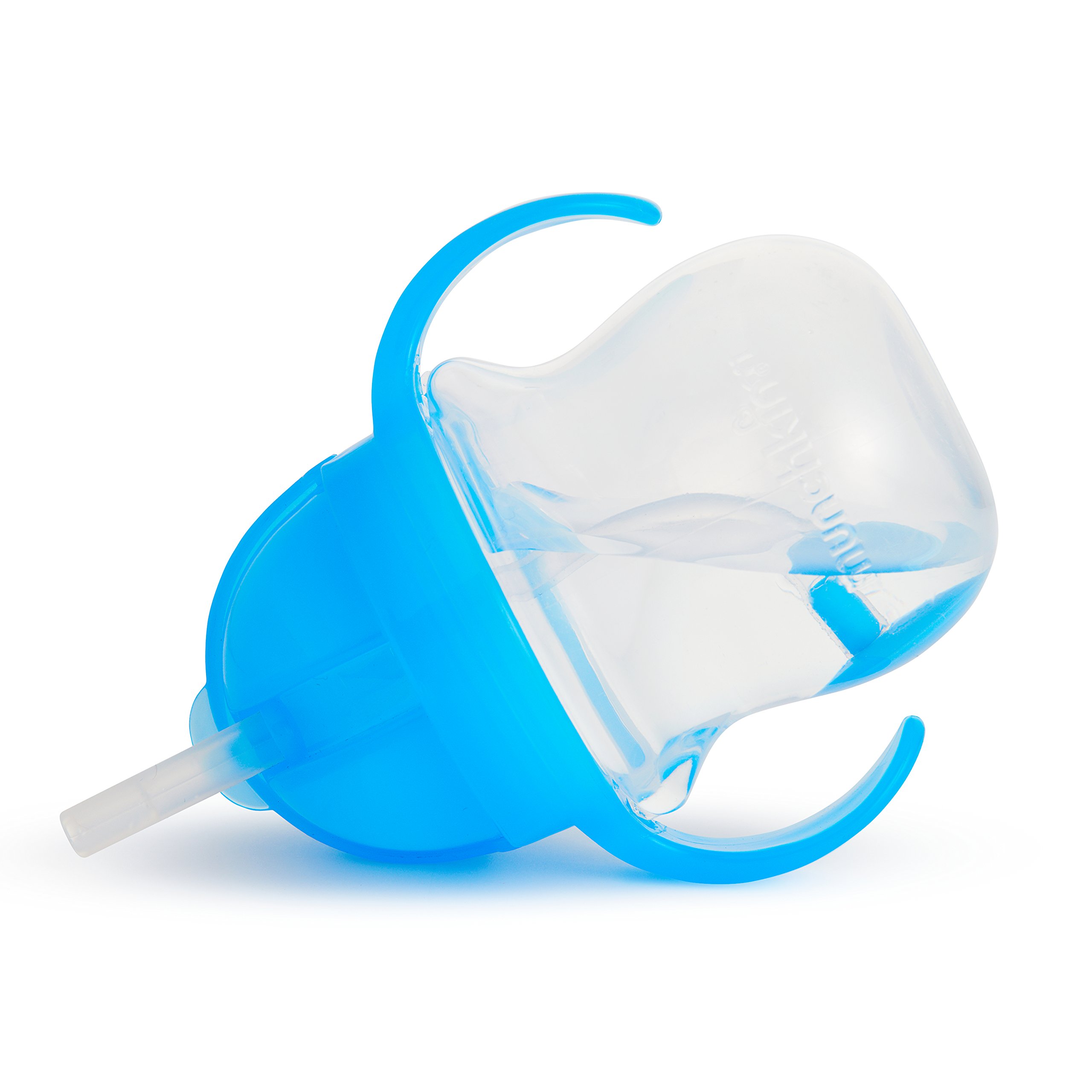 Munchkin® Happy Snacker Snack Catcher® and Any Angle™ Weighted Straw Trainer Cup Set, 4 Pack, Blue/Green
