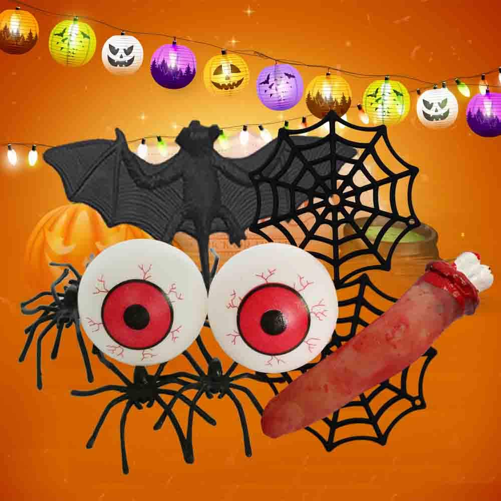 Bath Bomb Gift Idea, with 2 Red Chreey 2 Green Witch Soup 2 Purple Zombie, 8 Floating Spiders, 2 Floating Spider webs, 1 Injured Floating Finger, 1 bat, 1 Big Spider,2 Floating Eyes, 1 Storage Bag