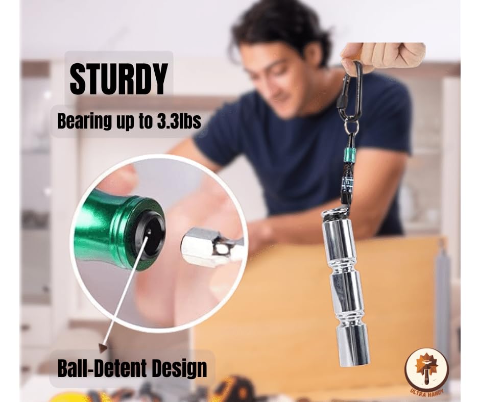 Bit Holder Keychain 2 x 6 PCS - Convenient Drill Bit Holder & Screwdriver Bit Organizer for DIY Enthusiasts - Portable, Easy-Access Design for Organized & Handy Bits - Perfect for On-the-Go Tasks