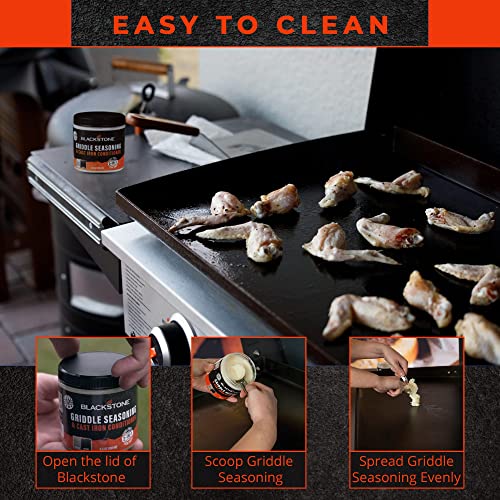 Blackstone 2-IN-1 Griddle & Cast Iron Seasoning Conditioner 6.5 OZ– Effective Seasoning Rub Formula – Food Safe – Easy to Use Cleaner & Conditioner – with Satisfying Customers Travel Tissue (1Pack)