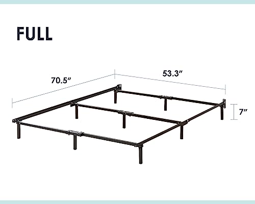 Best Price Mattress 7 Inch Metal Bed Frame for Box Springs, Heavy Duty Steel Construction, Full