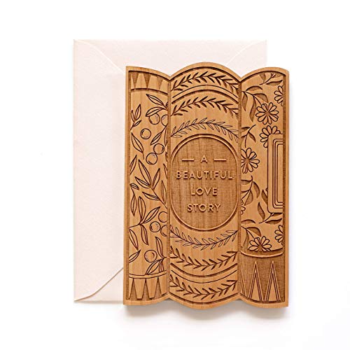 Beautiful Love Story Wood Card [Personalized Gifts, Custom Message, Love, Anniversary, Wedding, Birthday, Just Because]