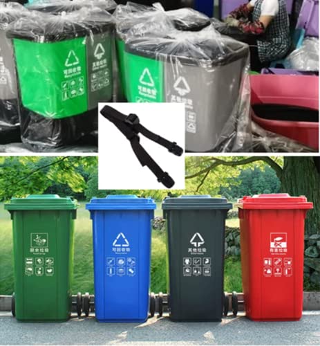 BRYHZKCM Adjustable Dustbins Secure Lock Straps, Outdoor Trash Can Strap Lock for Litter Prevention β Trash Can Locks for Animals, Squirrels, Dogs, Raccoons