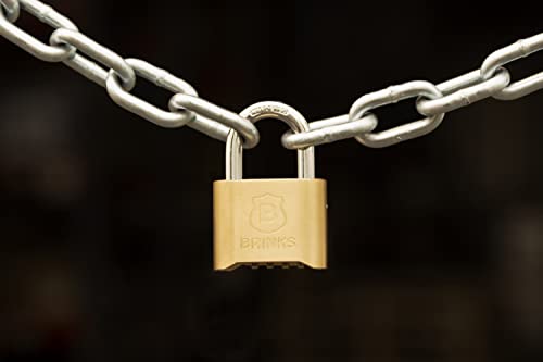 BRINKS 171-50051 Solid Brass Resettable Combination Lock, 48mm