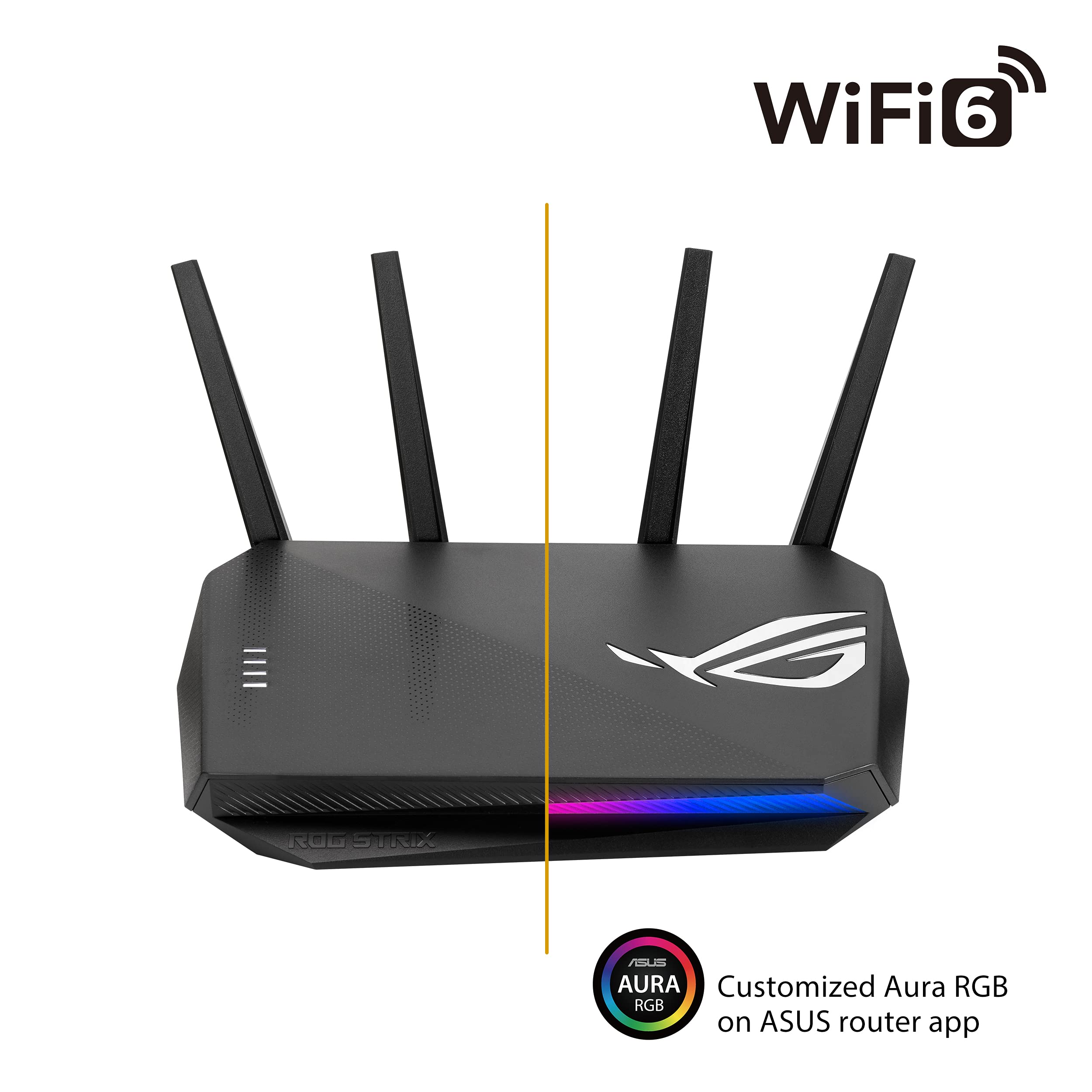 ASUS ROG Strix GS-AX3000 WiFi 6 Gaming Router and ASUS RT-AX1800S Dual Band WiFi 6 Extendable Router Bundle