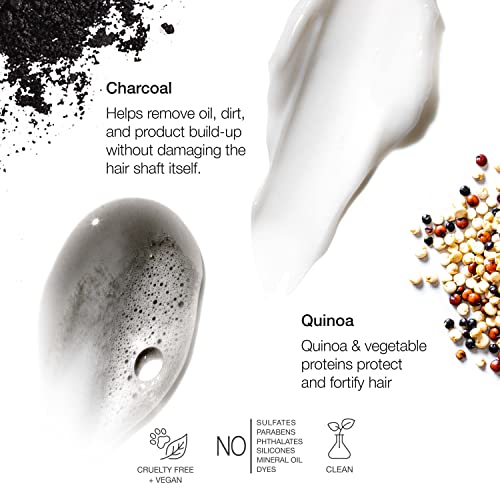 Anomaly Vegan Shampoo + Hair Mask Spa Gift Set | Clarifying Charcoal Scalp Shampoo & Bonding Treatment Mask with Keratin & Quinoa Protein | Sulfate Free | Clear, White, 2 Piece Set
