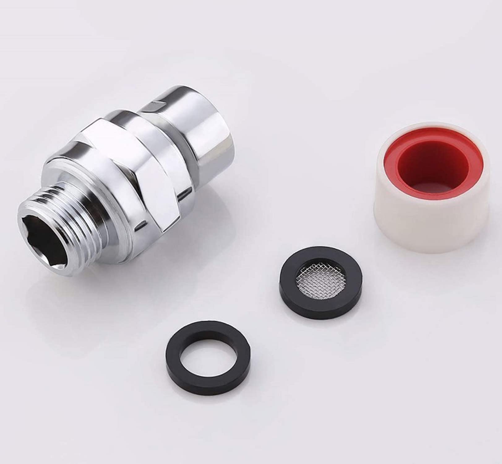 BENLIUDH Shower Connector Ball Joint, Chrome Shower Head Swivel Ball Adapter Adjustable Shower Parts Universal Connector Joint (052005)