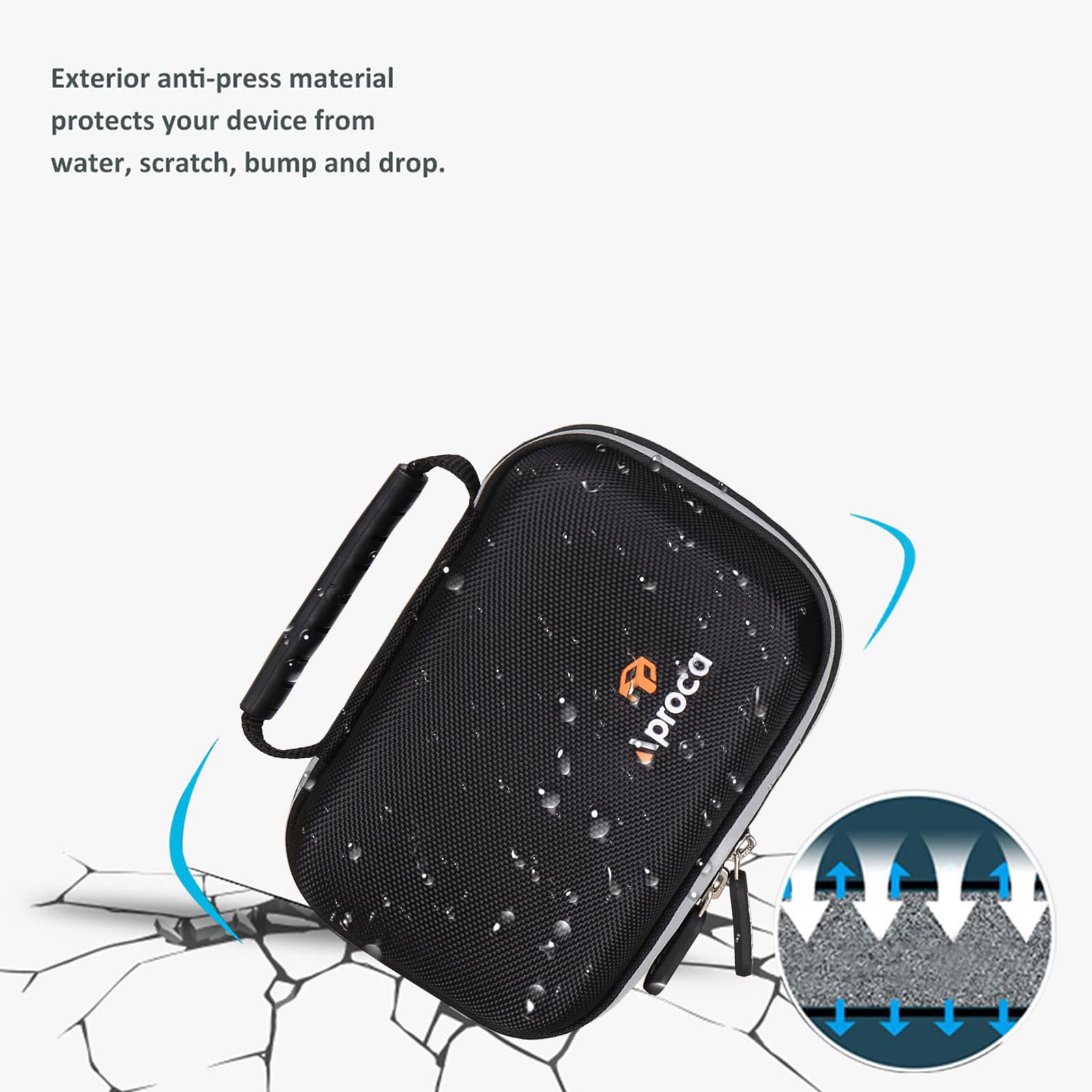 Aproca Hard Travel Storage Case, for Xvive U4R2 Wireless in-Ear Monitor System Transmitter and 2 Receiver