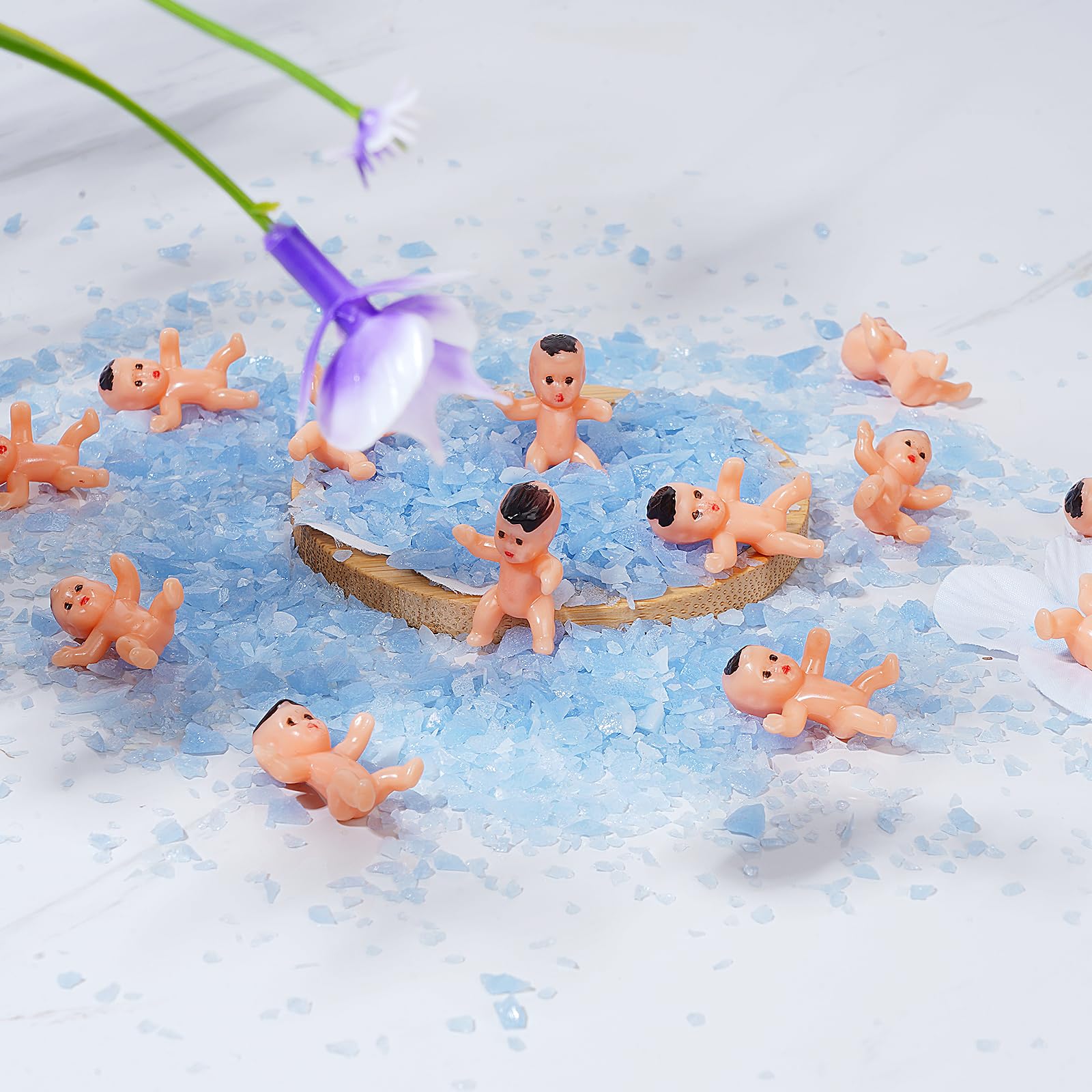 Bouclel Party Decorations Mini Plastic Babies Party Baby Party Supplies Shower ice cube Game Decor Party Supplies(40 PCS 1in)