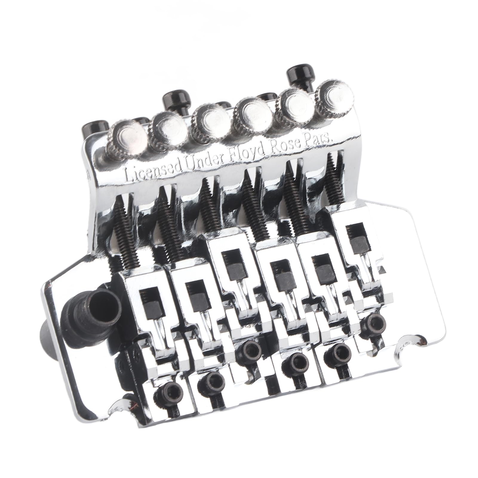 Double Rocking Tremolo Bridge System,Electric Guitar Spring Stabilizer Device Double Vibrato System Compatible with ST Style Electric Guitar(silver)