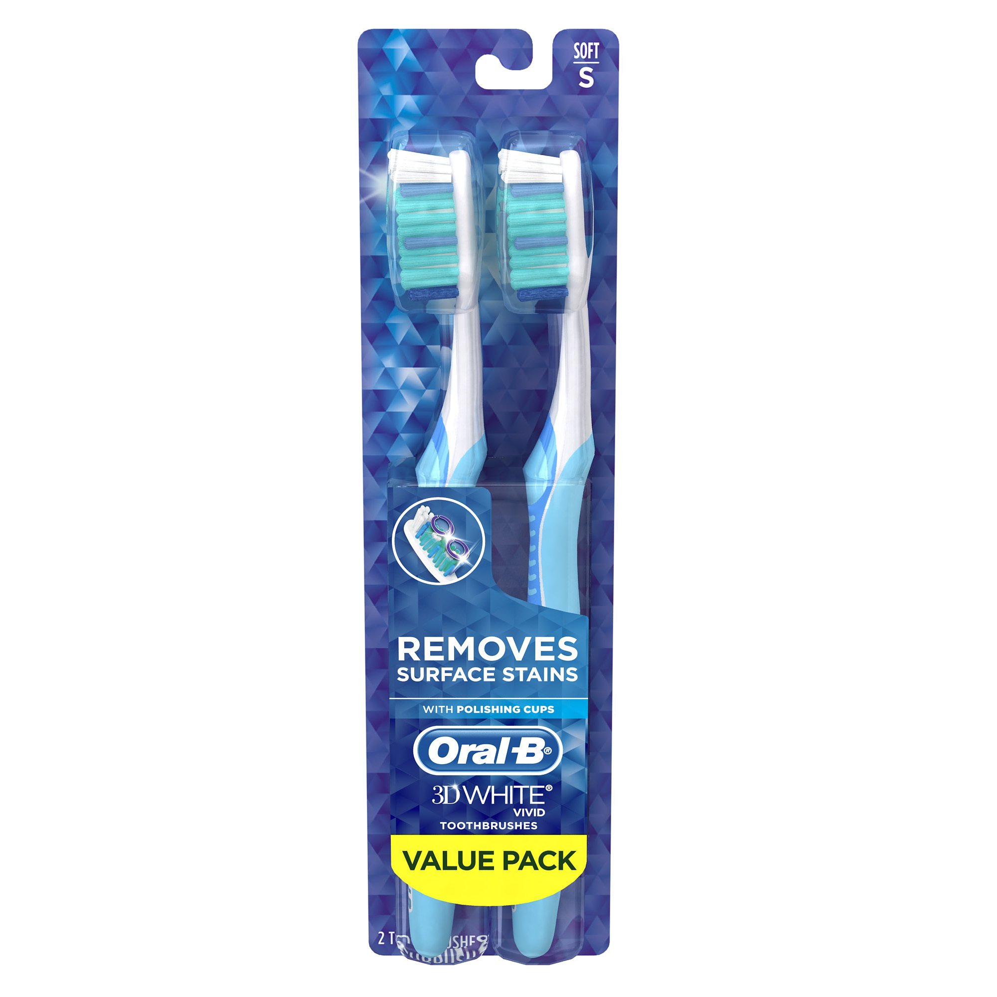 Oral-B Advantage 3D White Vivid Toothbrush Soft Twin (Pack of 3)