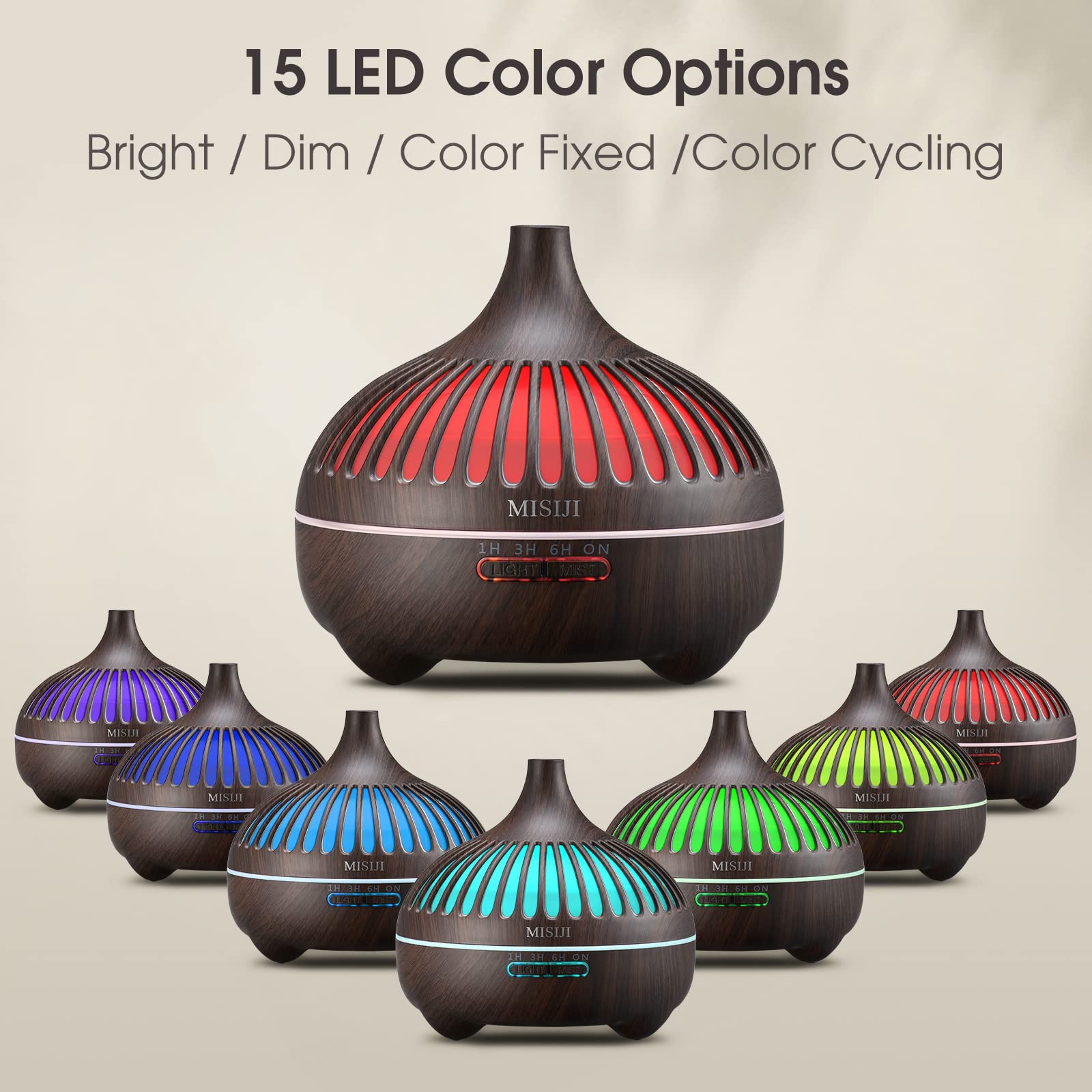 Aromatherapy Diffuser with 12 Essential Oils Set, 550ML Aroma Humidifier for Essential Oil Large Room, Bedroom Vaporizers Cool Mist Humidifier Gift Set…