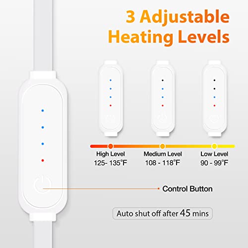 Comfheat USB Sinus Relief Mask Moist Heat Face Heating Pad for Sinus Pressure, Nasal Congestion, Sinusitis, Allergies, Stress, 3 Heat Settings, Warm Compress Therapy for Car Travel (Non-Rechargeable)