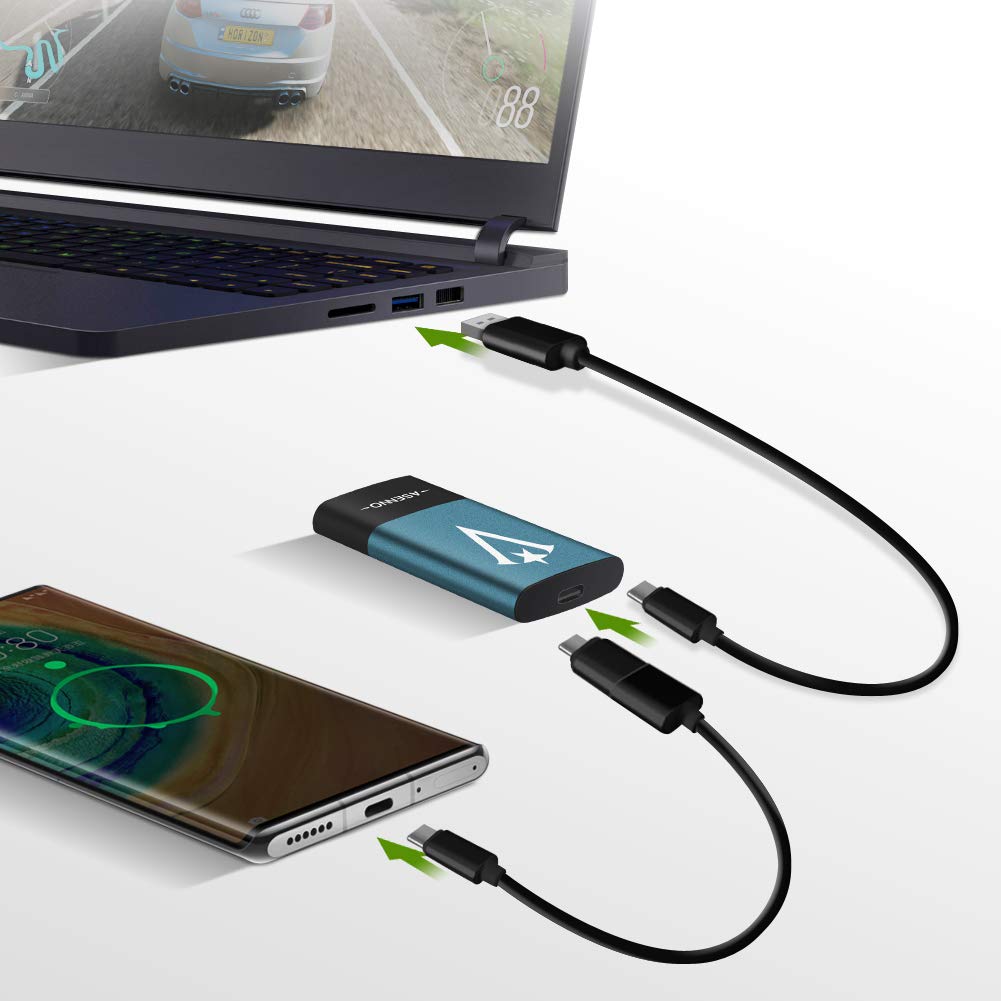 ASENNO Portable SSD External Solid State Drive Possport SSD (ASP1 1TB)