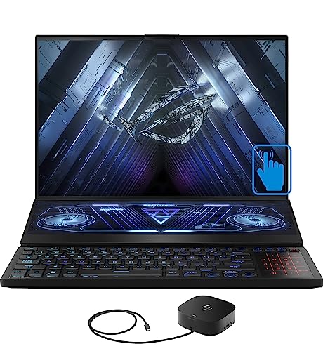 ASUS ROG Zephyrus Duo 16 Gaming & Entertainment Laptop (AMD Ryzen 7 6800H 8-Core, 32GB DDR5 4800MHz RAM, 2x1TB PCIe SSD RAID 1 (1TB), GeForce RTX 3060, 16.0" Win 11 Pro) with G2 Universal Dock