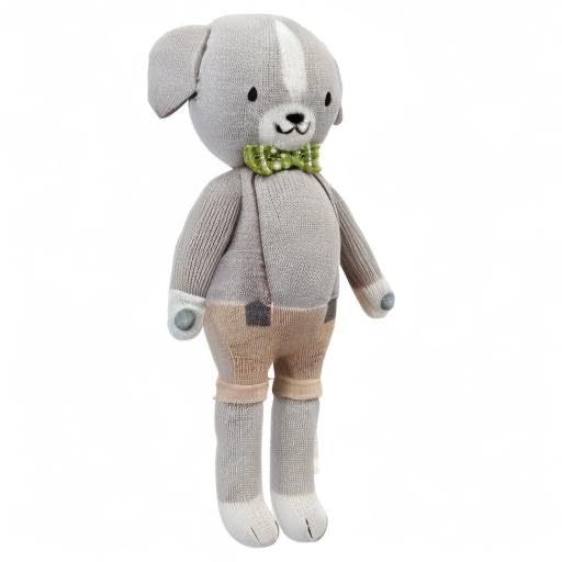 cuddle + kind Noah The Dog Little 13" Hand-Knit Doll β 1 Doll = 10 Meals, Fair Trade, Heirloom Quality, Handcrafted in Peru, 100% Cotton Yarn