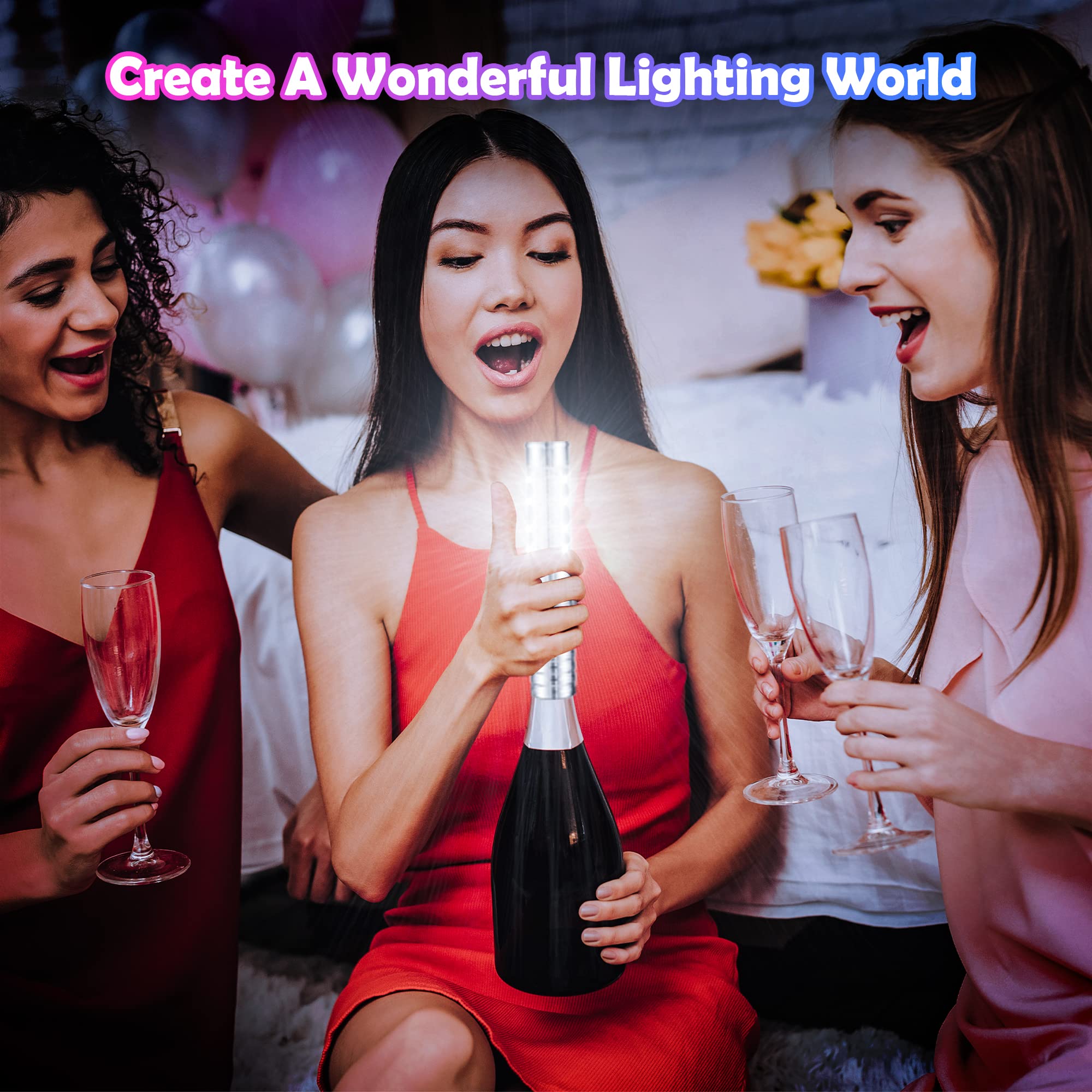 Arrozon LED Strobe Baton Light LED Bottle Service Light Party Flashing Light, Reusable Handheld Light with 3 Lighting Modes for Party,Concert Event Outdoor, Festivals, Bars, Concert Event